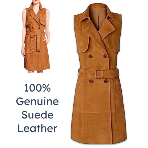Olivia Palermo | Jackets & Coats | Olivia Palermo Genuine Leather Suede ...